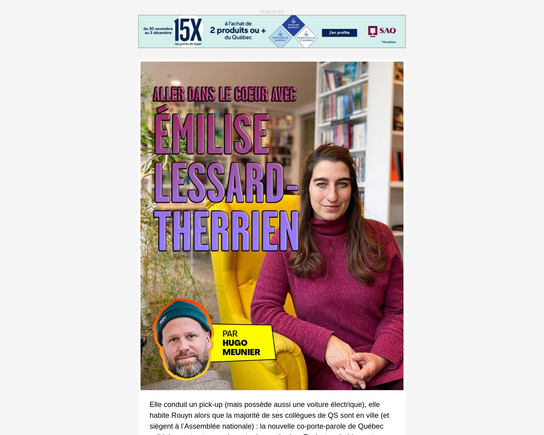 Québec Solidaire en pick-up avec avec Émilise Lessard-Therrien 🛻 | URBANIA
